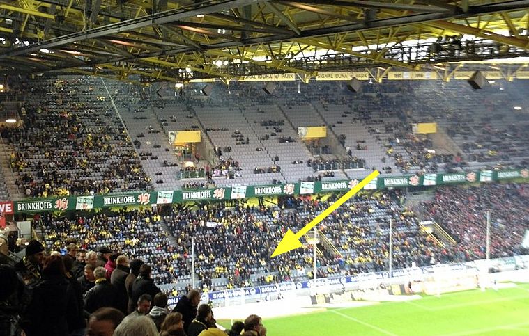 Das erste Heimspiel für Liam im Westfalenstadion